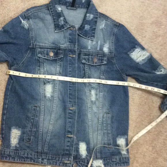 Jackets & Coats | Denim Jacket With Names Of Cities On The Back | Poshmark